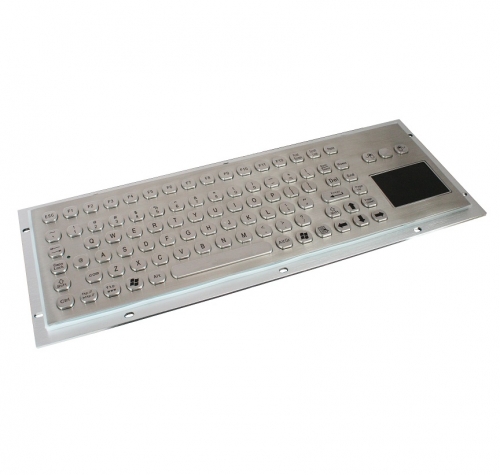IP65 waterproof stainless steel kiosk keyboard with integrated touchpad