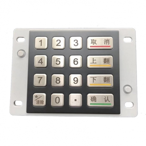 IP66 waterproof stainless steel encryption keypad, numeric keypad.