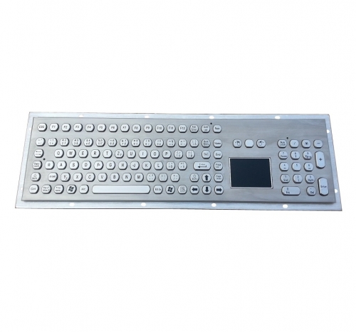 IP65 waterproof stainless steel kiosk keyboard with integrated touchpad