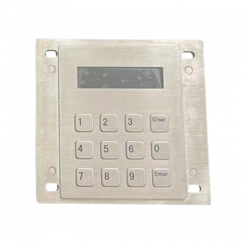 IP67 industrial stainless steel LCD braille keypad for gas station in ...